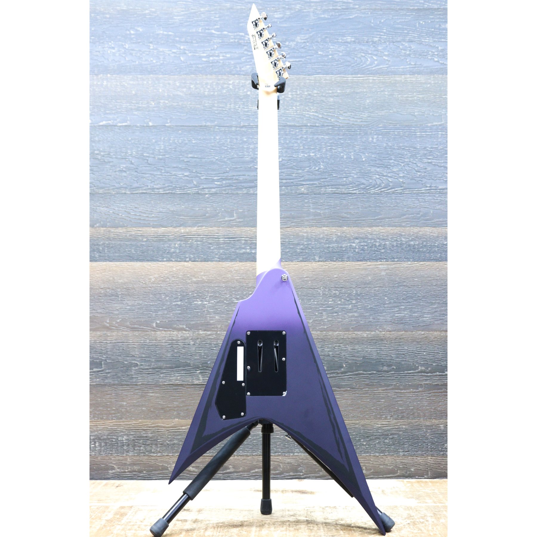 ESP LTD ALEXI RIPPED PURPLE FADE SATIN W/RIPPED PINSTRIPES ELECTRIC ...