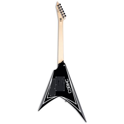 ESP LTD ALEXI SAWTOOTH SE Black w/White Pinstripe - 20e Anniversaire
